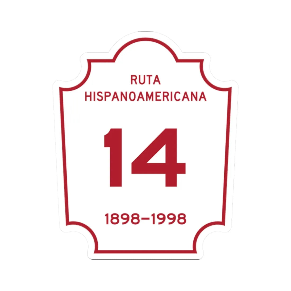 Ruta Hispanoamericana (Puerto Rico) (Road Sign) STICKER Vinyl Kiss-Cut ...