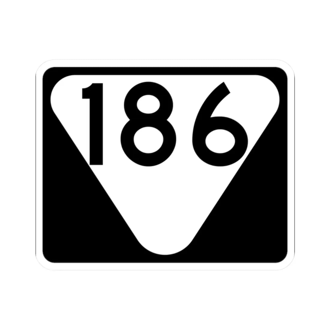 Secondary Tennessee 186 (Tennessee) (Road Sign) STICKER Vinyl Kiss-Cut ...