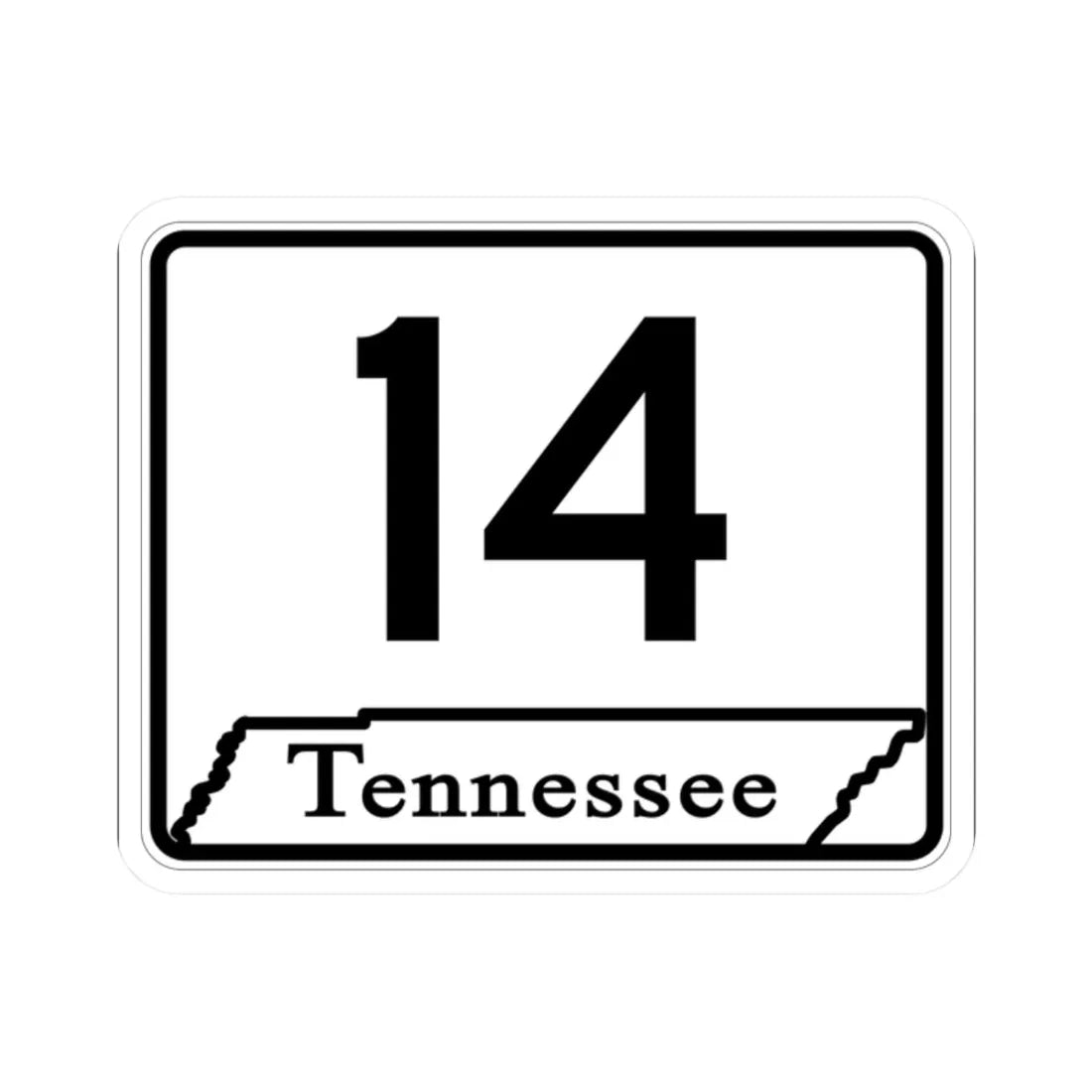 Tennessee 14 (Tennessee) (Road Sign) STICKER Vinyl Kiss-Cut Decal – The ...
