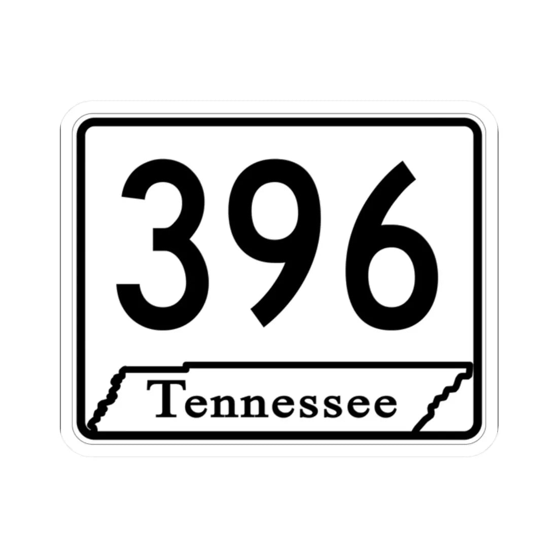Tennessee 396 (Tennessee) (Road Sign) STICKER Vinyl Kiss-Cut Decal ...