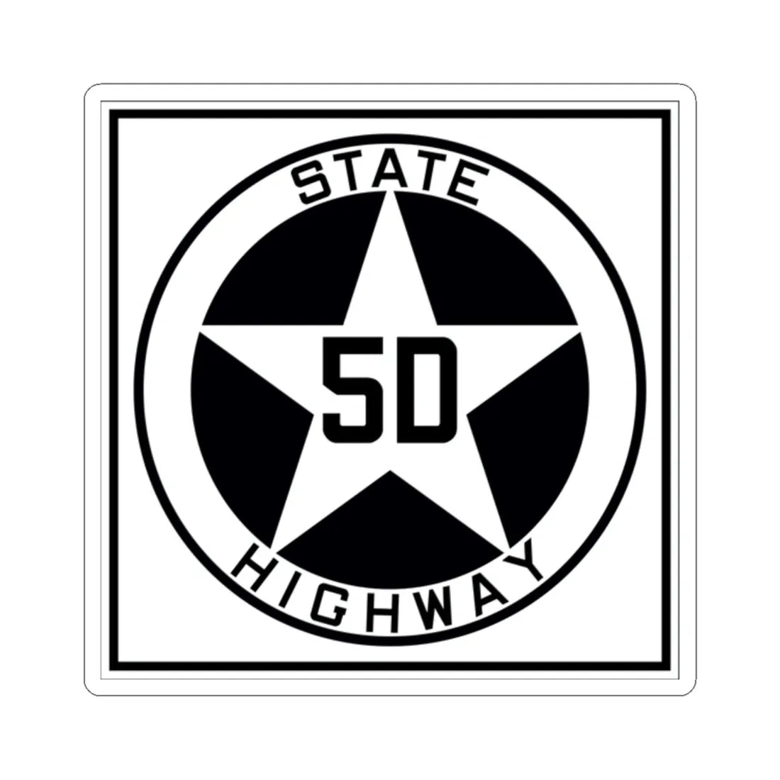 Texas 5D 1917 (Texas) (Road Sign) STICKER Vinyl Kiss-Cut Decal – The ...