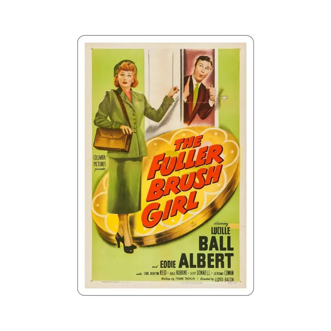 The Fuller Brush Girl 1950 Movie Poster STICKER Vinyl Die-Cut Decal ...