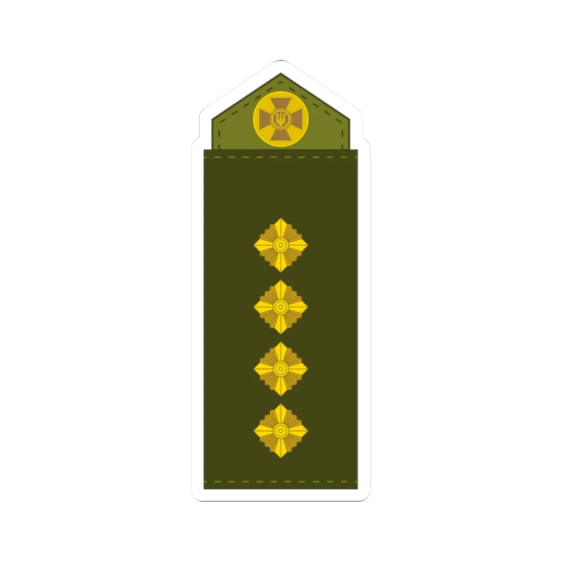 UA shoulder mark 14 (Ukraine) (Military Rank) STICKER Vinyl Kiss-Cut D ...