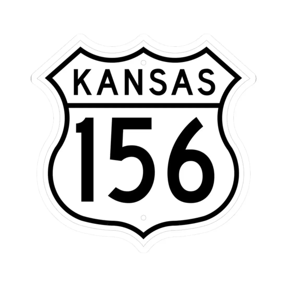 US 156 Kansas 1962 (Kansas) (Road Sign) STICKER Vinyl Kiss-Cut Decal ...