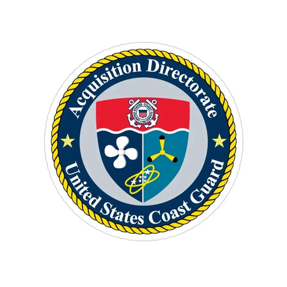 USCG Acquisition Directorate (U.S. Coast Guard) Transparent STICKER Die ...