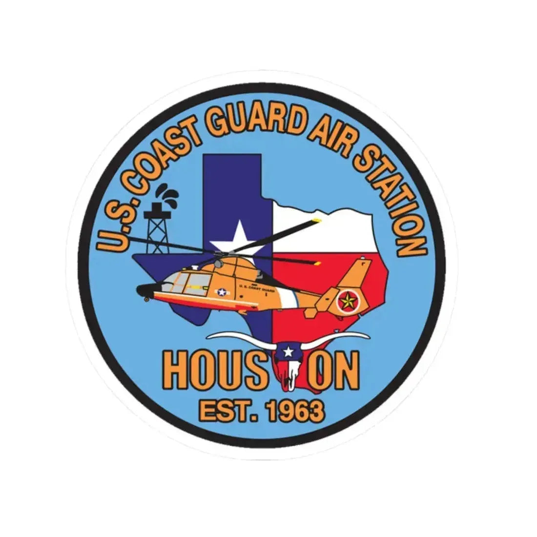 USCG Air Station Houston 2 (U.S. Coast Guard) STICKER Vinyl Kiss-Cut ...