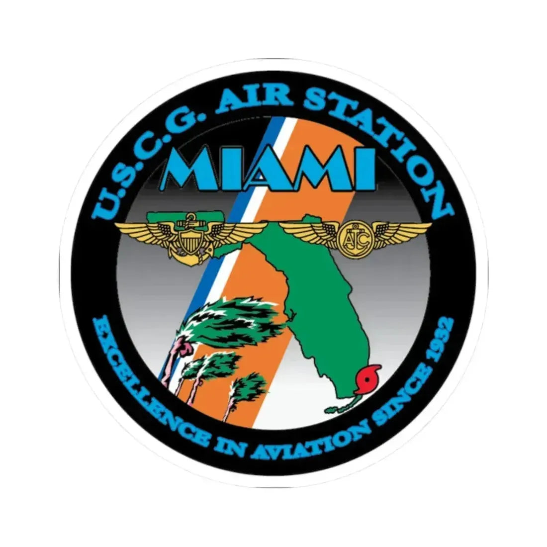USCG Air Station Miami (U.S. Coast Guard) STICKER Vinyl Kiss-Cut Decal ...