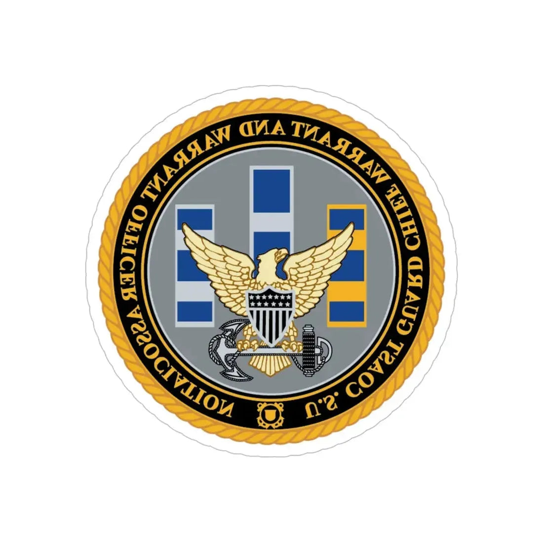 USCG CWO (U.S. Coast Guard) REVERSE PRINT Transparent Die-Cut STICKER ...