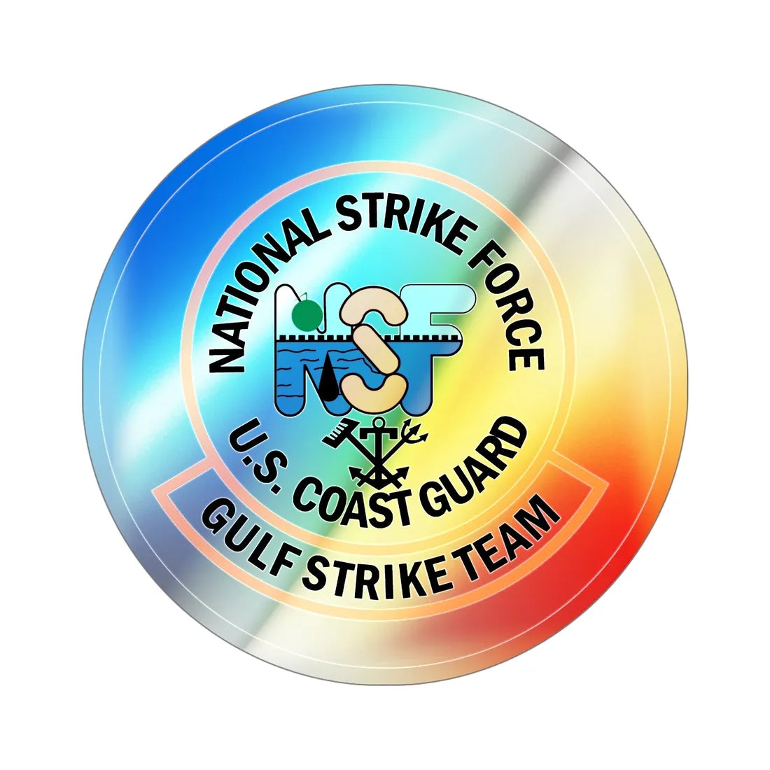 USCG Gulf Strike Team NSF (U.S. Coast Guard) Holographic STICKER Die ...