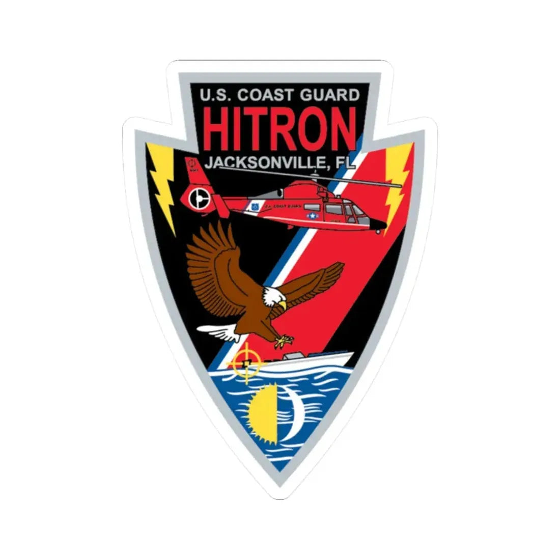 USCG HITRON Jax FL (U.S. Coast Guard) STICKER Vinyl Kiss-Cut Decal ...