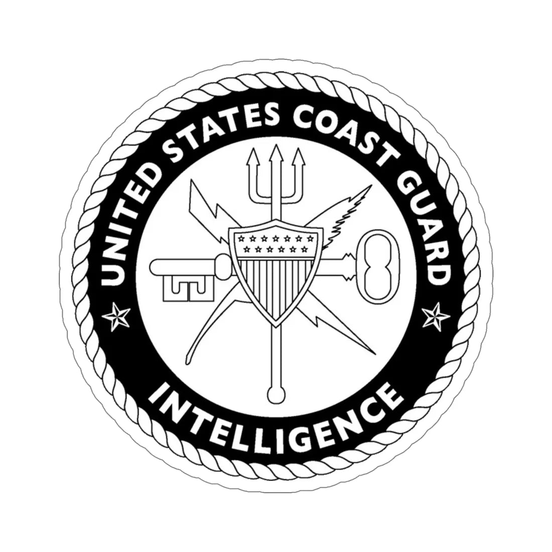 USCG Intelligence BW (U.S. Coast Guard) STICKER Vinyl Die-Cut Decal ...