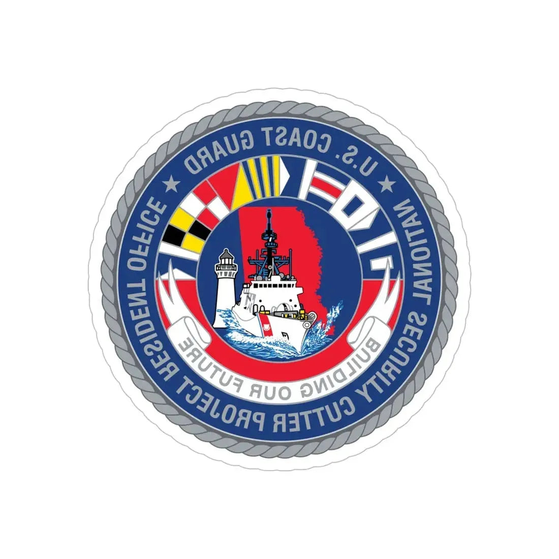 USCG NSCPRO (U.S. Coast Guard) REVERSE PRINT Transparent Die-Cut ...