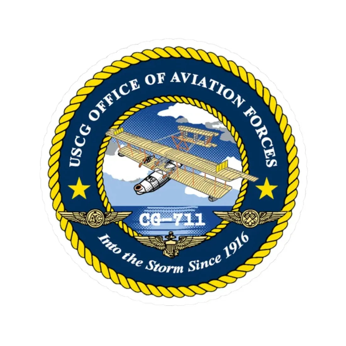 USCG OFFICE OF AVIATION FORCES CG 711 (U.S. Coast Guard) STICKER Vinyl ...