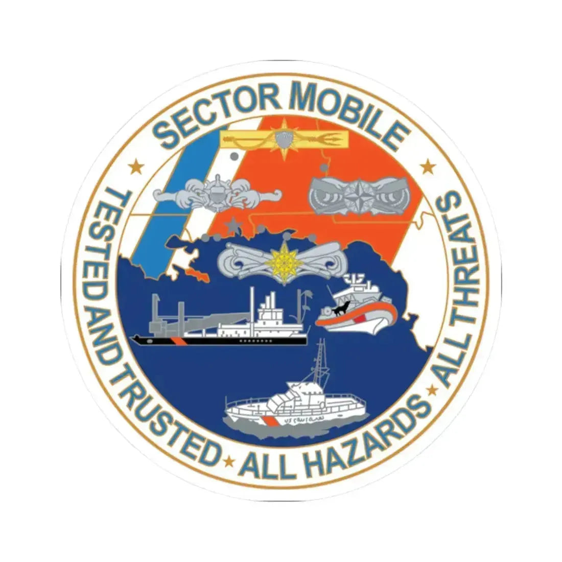 USCG Sector Mobile (U.S. Coast Guard) STICKER Vinyl Kiss-Cut Decal ...