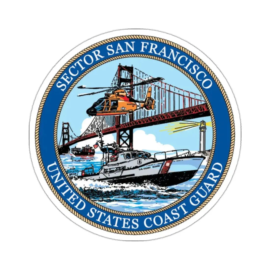 USCG Sector San Francisco (U.S. Coast Guard) STICKER Vinyl Kiss-Cut ...