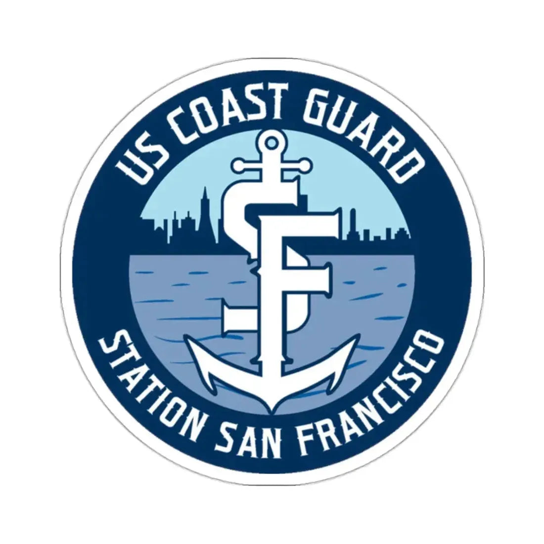 USCG Station San Francisco (U.S. Coast Guard) STICKER Vinyl Kiss-Cut ...