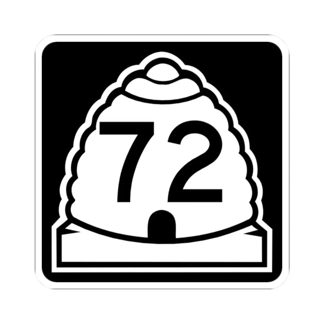 Utah 72 (Utah) (Road Sign) STICKER Vinyl Kiss-Cut Decal – The Sticker Space