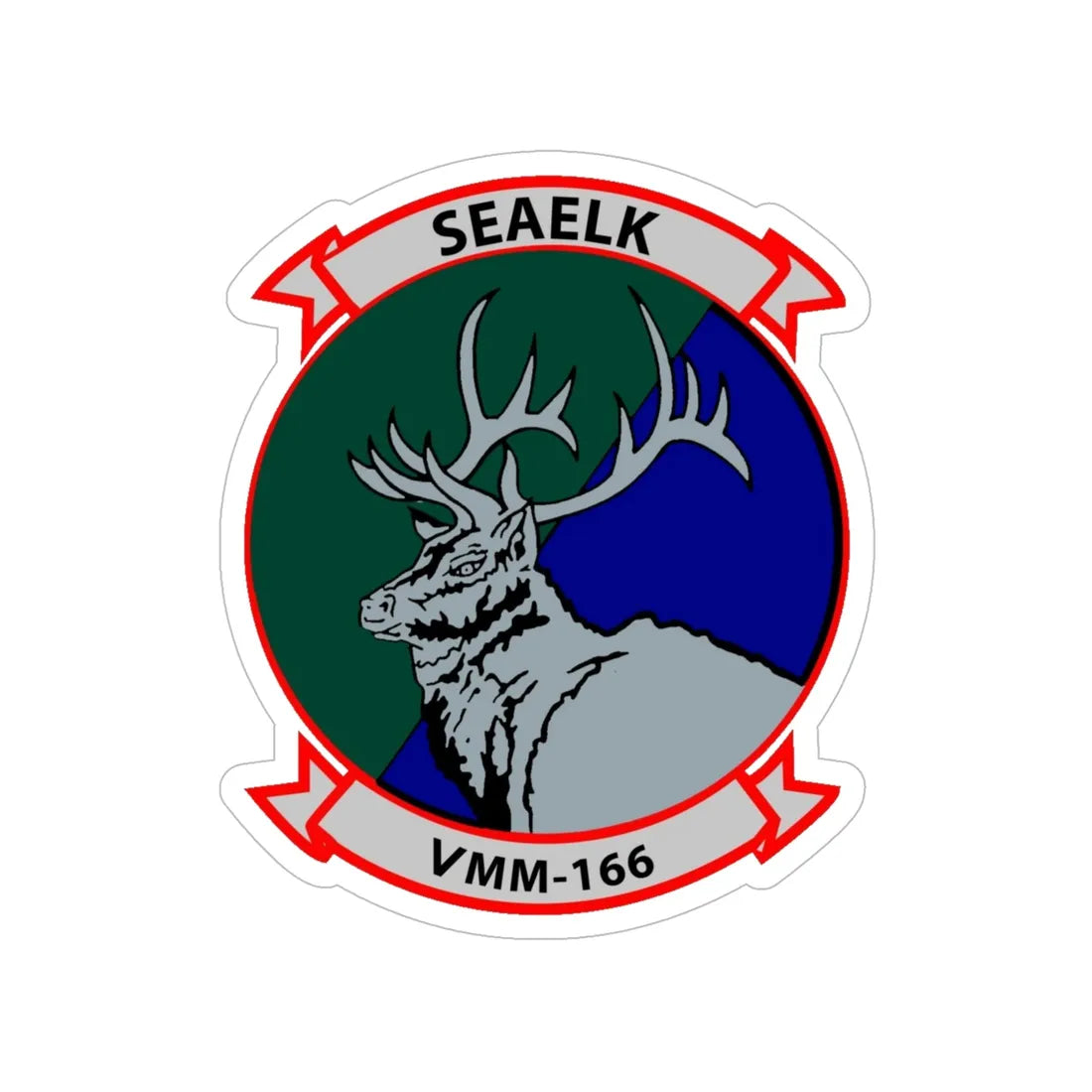 VMM 166 Marine Medium Tiltrotor Squadron 166 (USMC) Transparent STICKER ...