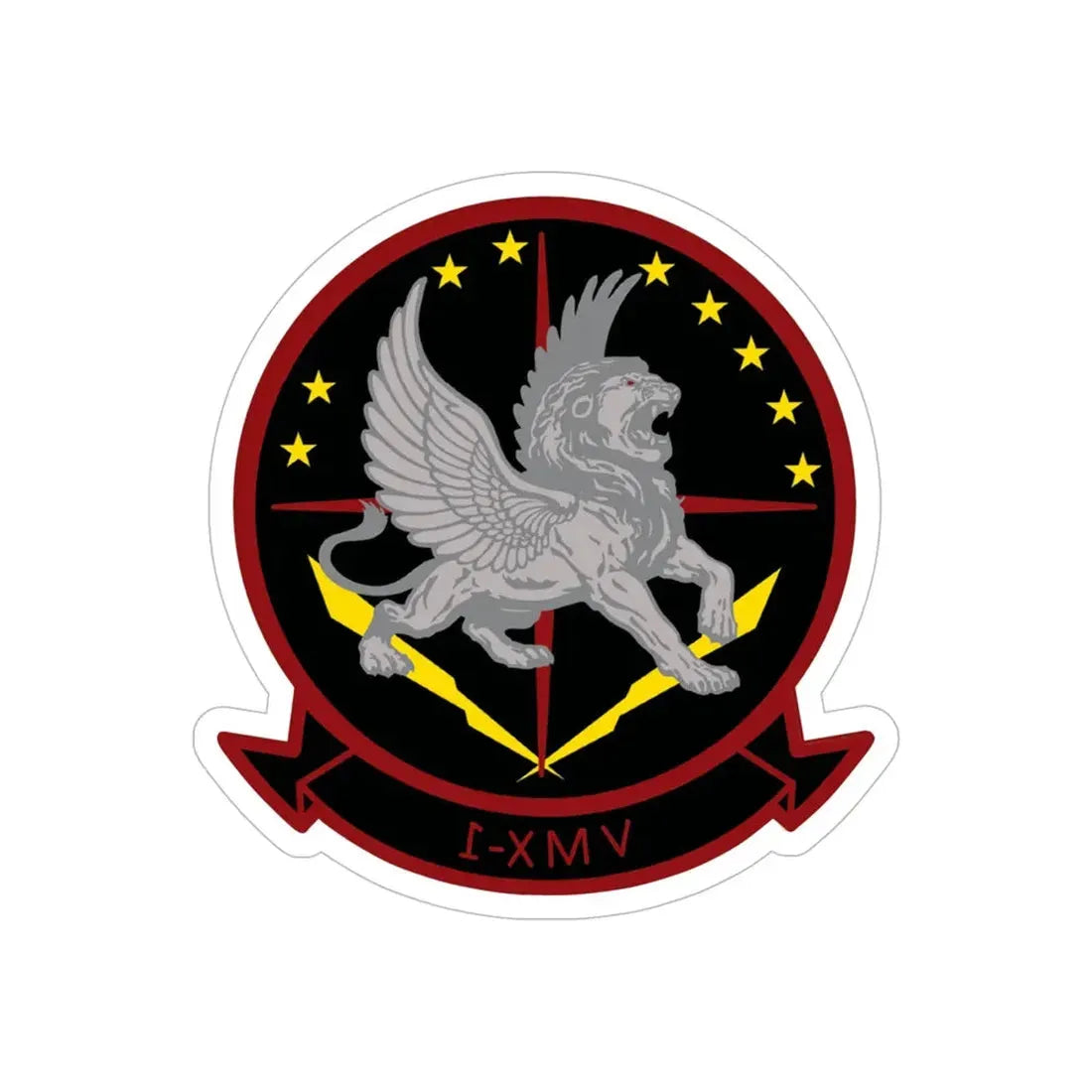 VMX 1 Flying Lions (USMC) REVERSE PRINT Transparent Die-Cut STICKER ...