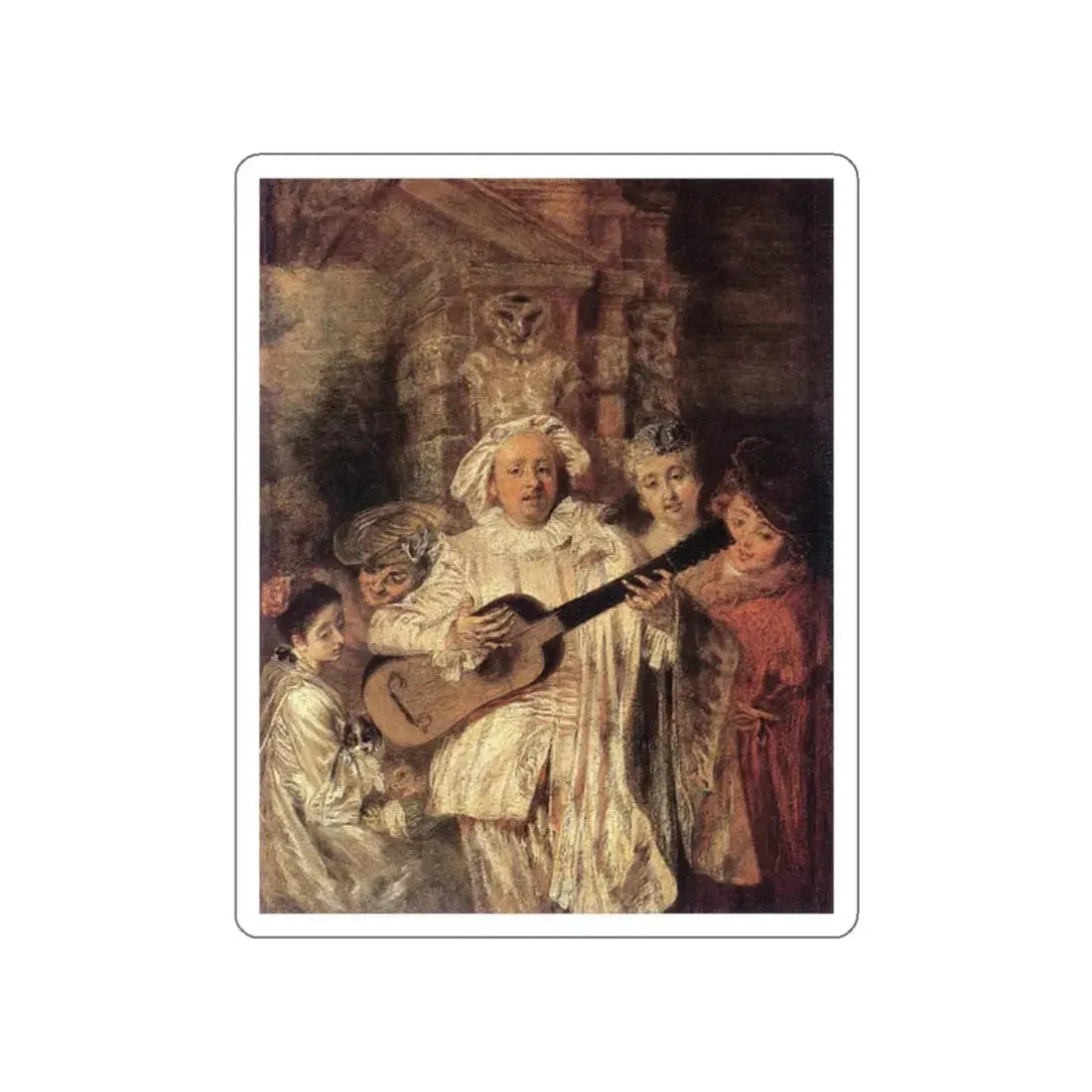 WATTEAU, Jean-Antoine - Gilles and his Family (Artwork) STICKER Vinyl ...
