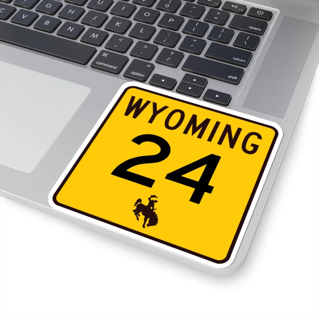 WY-24 (Wyoming) (Road Sign) STICKER Vinyl Kiss-Cut Decal – The Sticker ...
